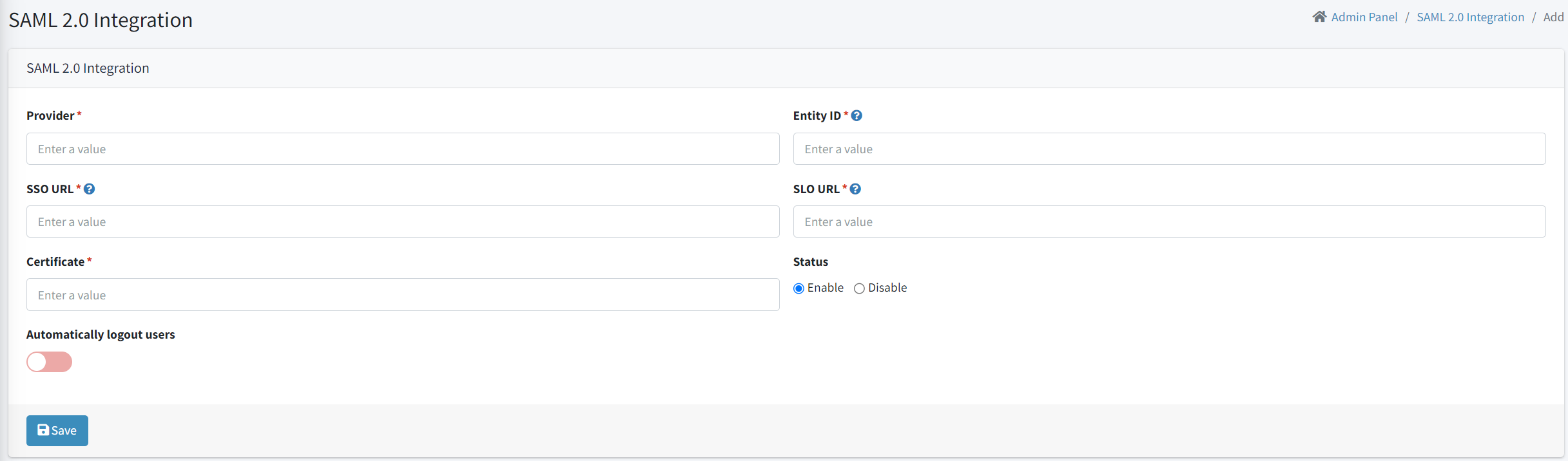 Provider - Enter the name of your provider in the given field, For Example, Google. SSO is based ...