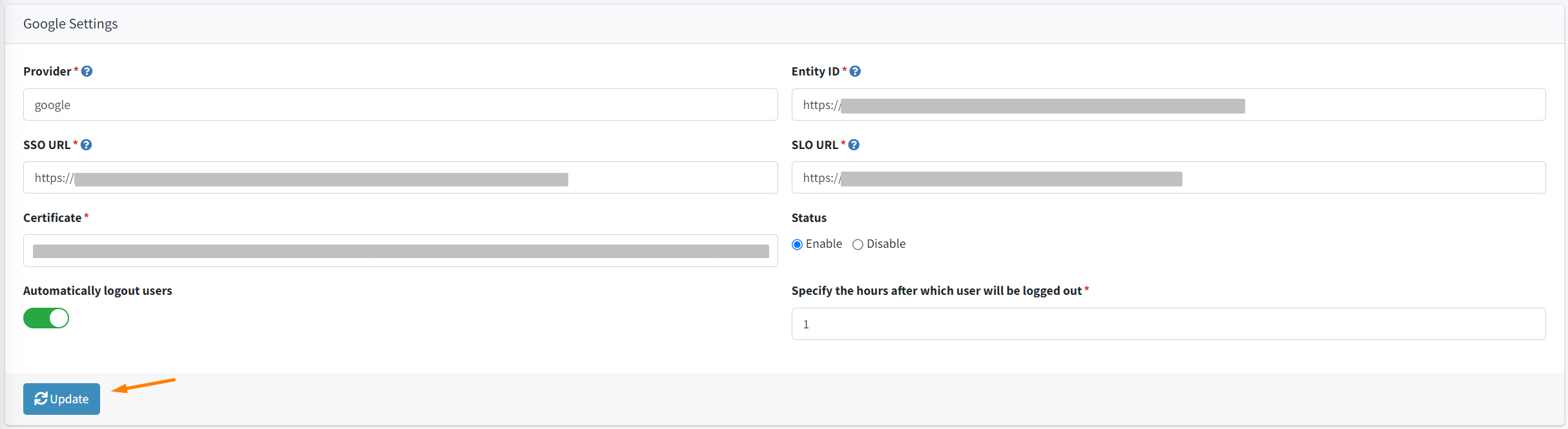 You'll be redirected to the below page once it's been saved successfully.