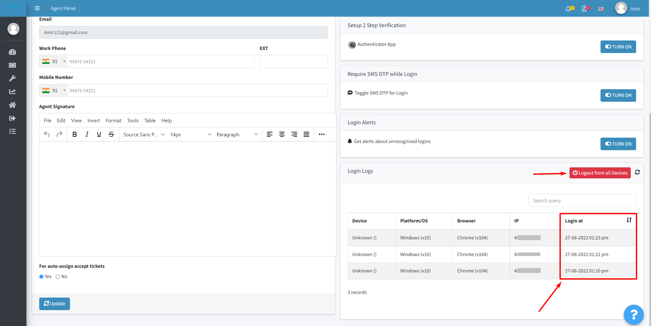 #1 login-log-settings (19:38:47) 8.2.23 PHP Version 981ms Request ...