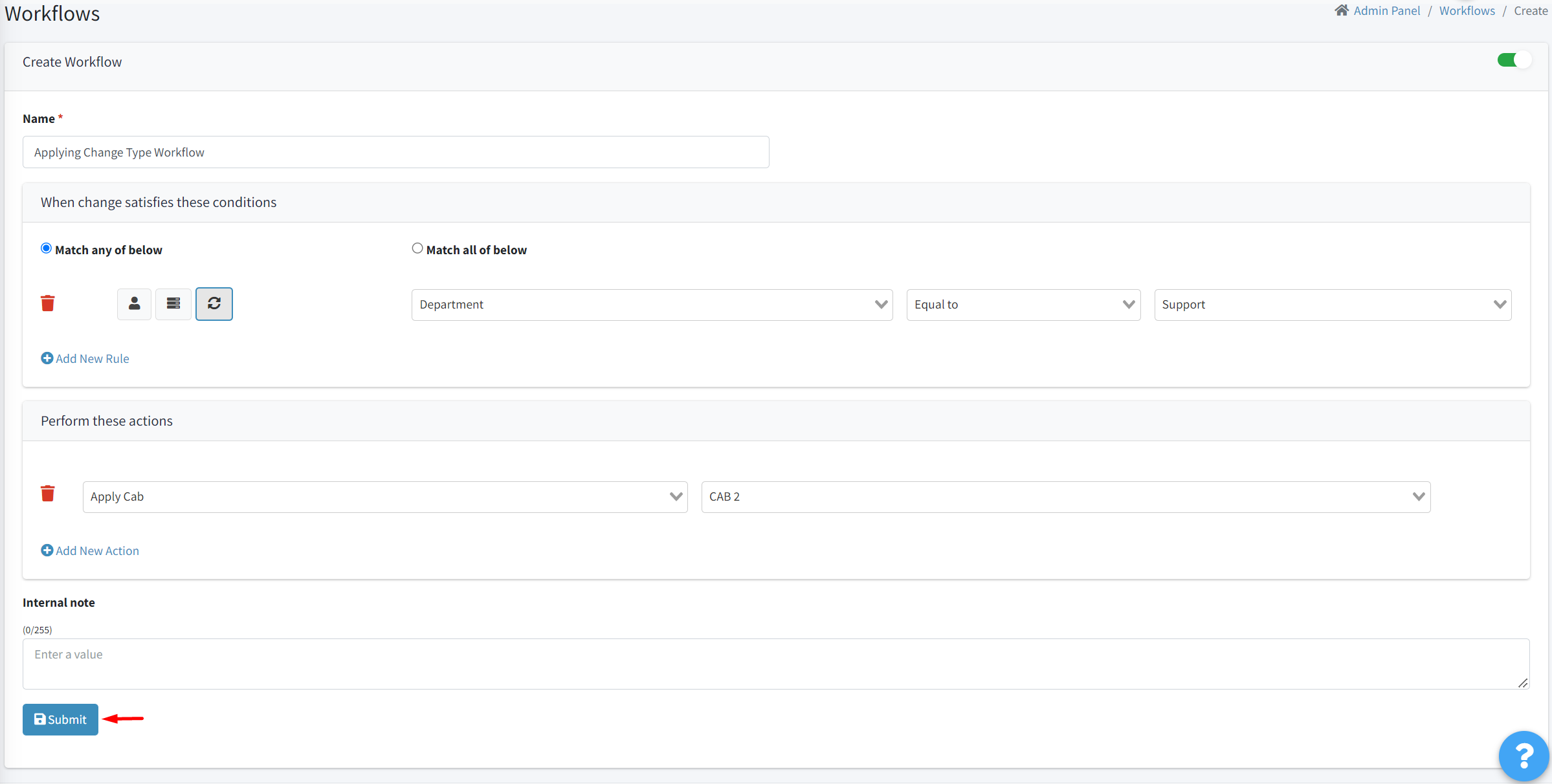 As a result, whenever a client submits a change request to the Support ...