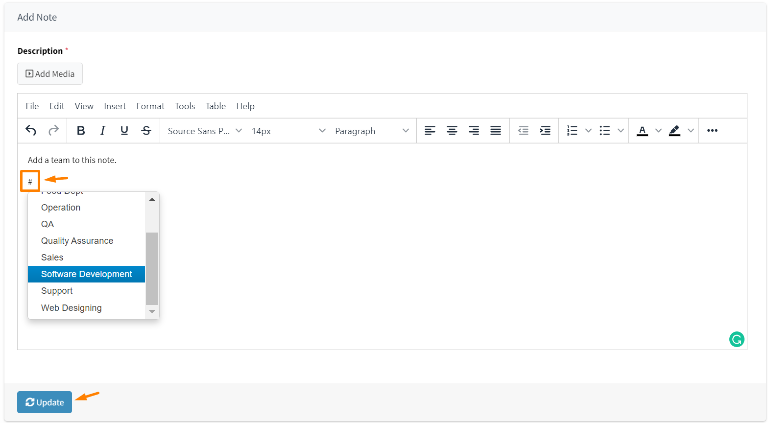 Consider the example below: